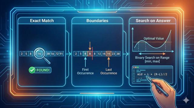 Binary Search Patterns: Exact Match, Boundaries, and Search on Answer ...